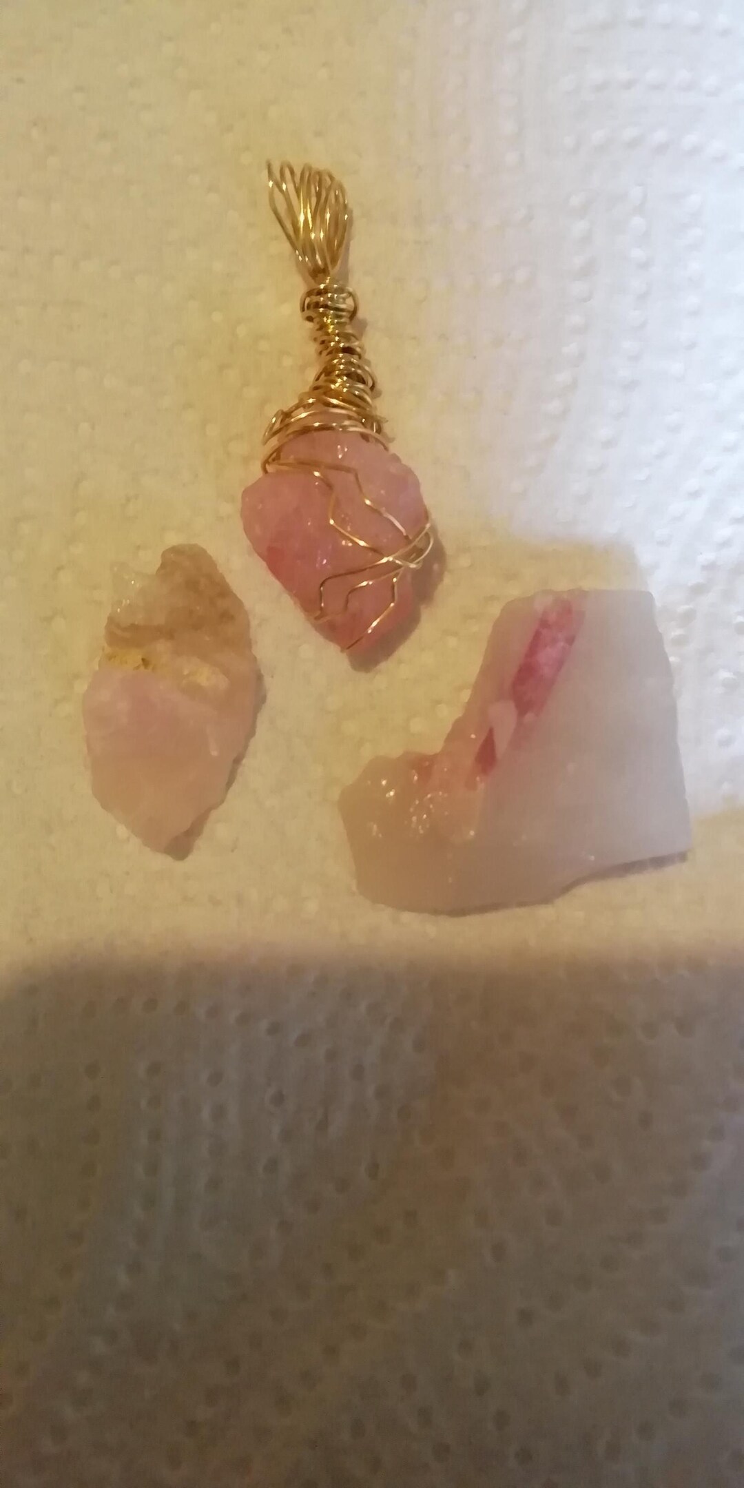 Rare Cherry Blossom Pink Elestial Spinel Crystal Amulet Pendant, Rare ...