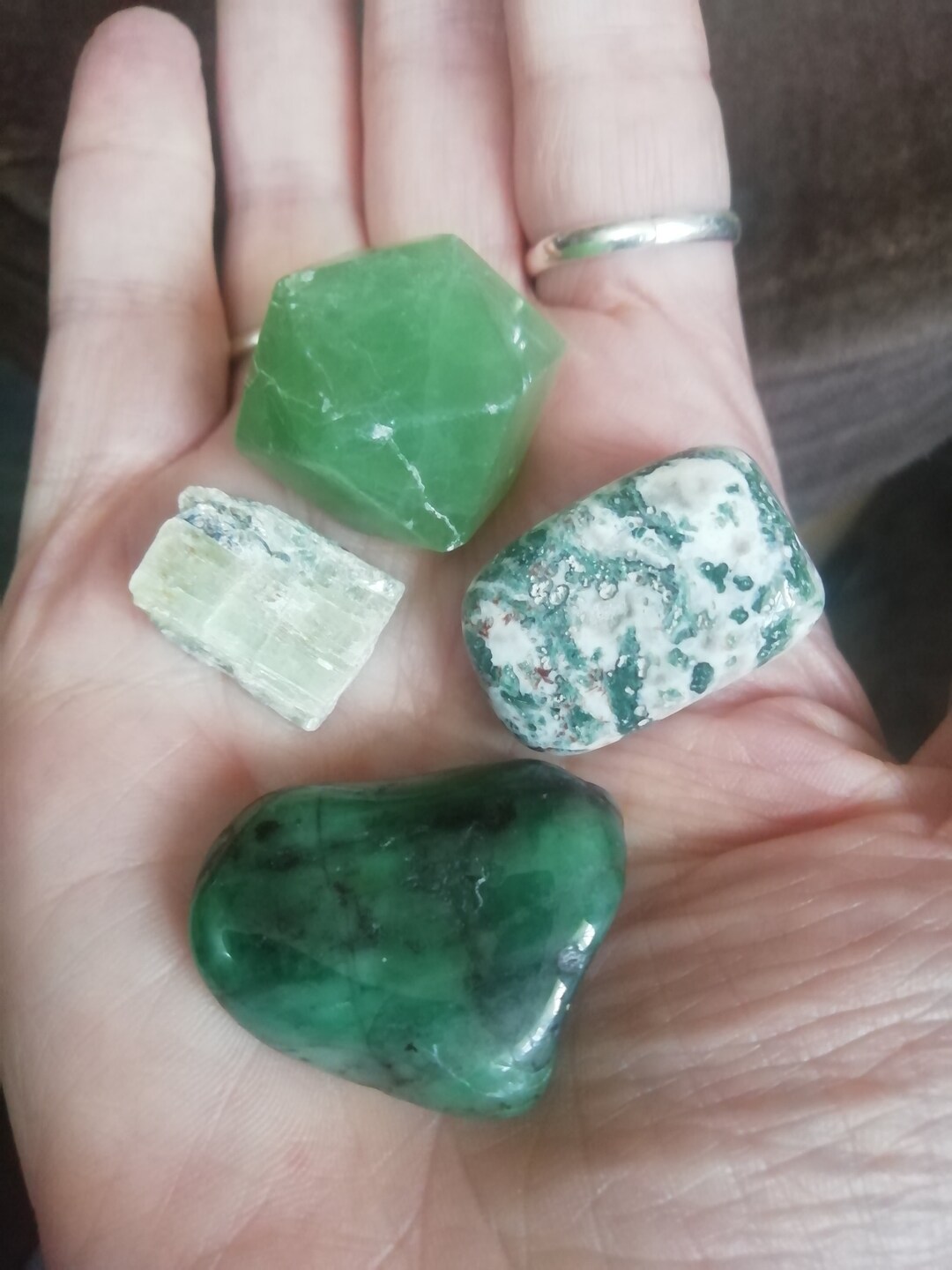 Gemmy Emerald,faceted Green Flourite, Tree Agate, Green Kyanite Crystal ...