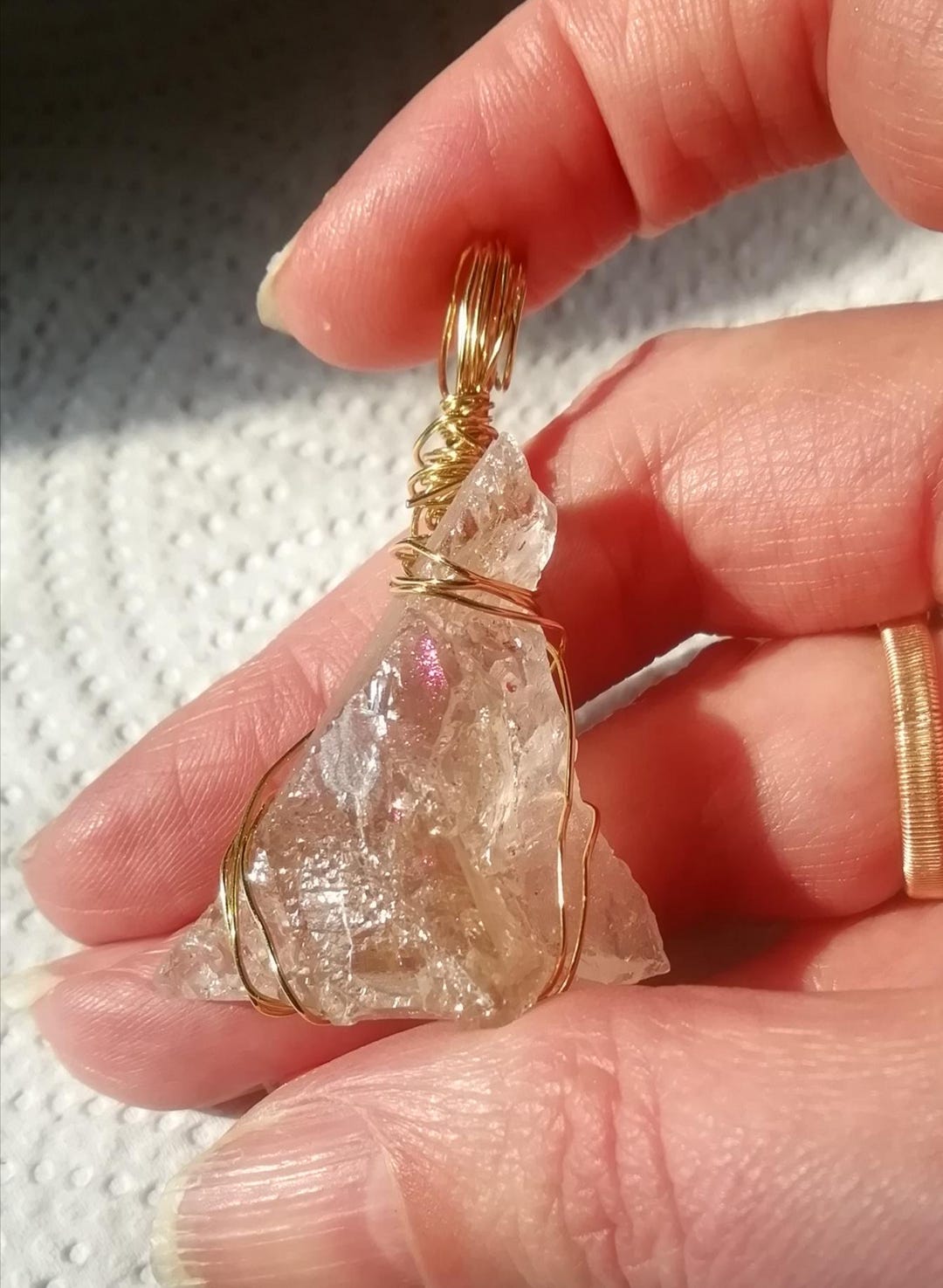Large Super RARE COVELLITE PINK Fire Quartz Amulet Pendant, Ooak ...