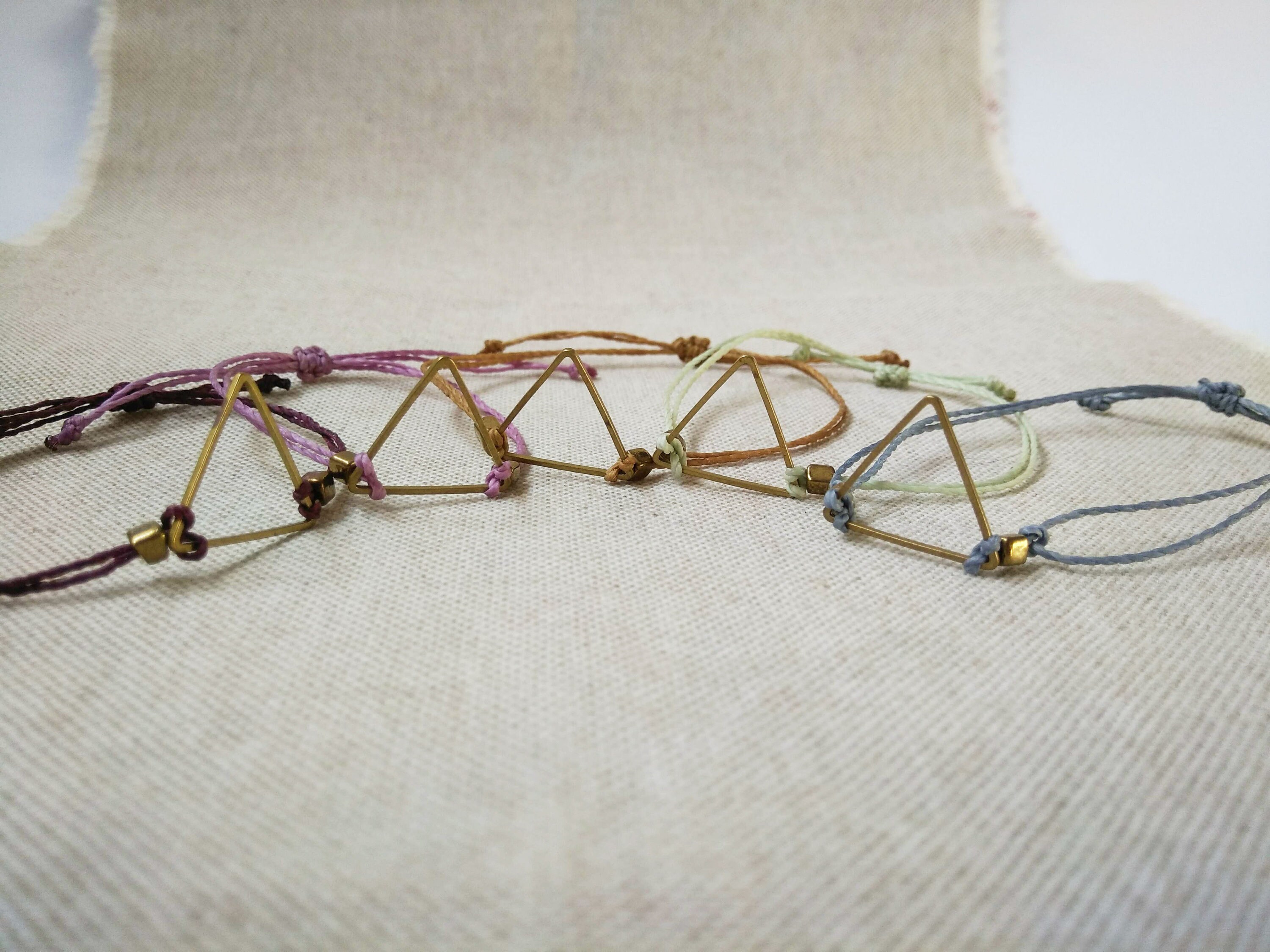 Triangle Charm Bracelet / Best Friend Gift Idea / Geometric - Etsy