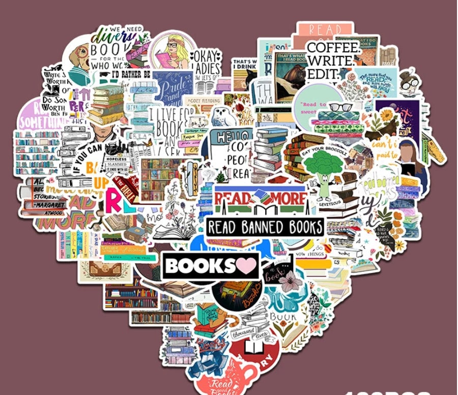Book Reading Stickers Pack of 102550 or 100 - Etsy Australia