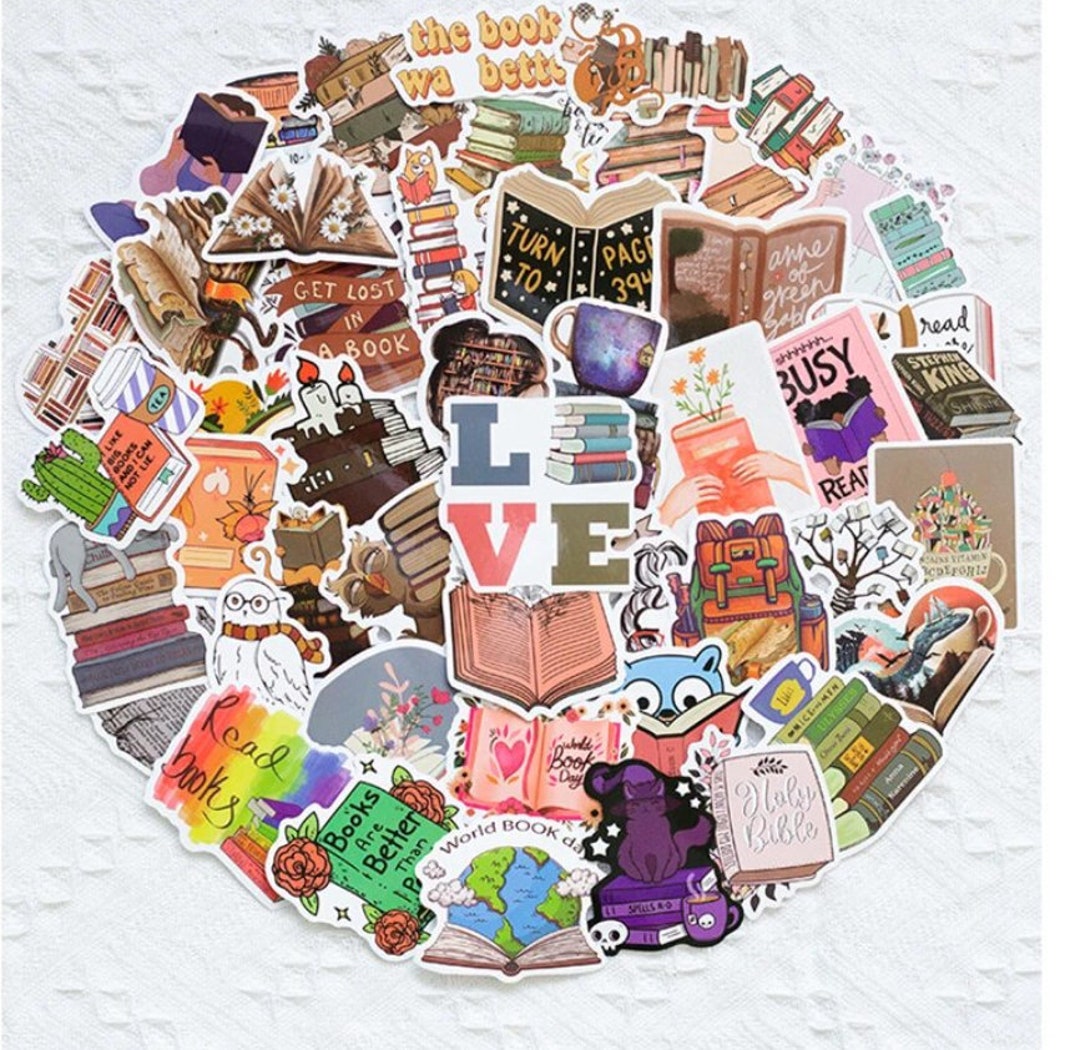 Book Reading Stickers Pack of Either 10, 25,50 or 100 Mixed - Etsy