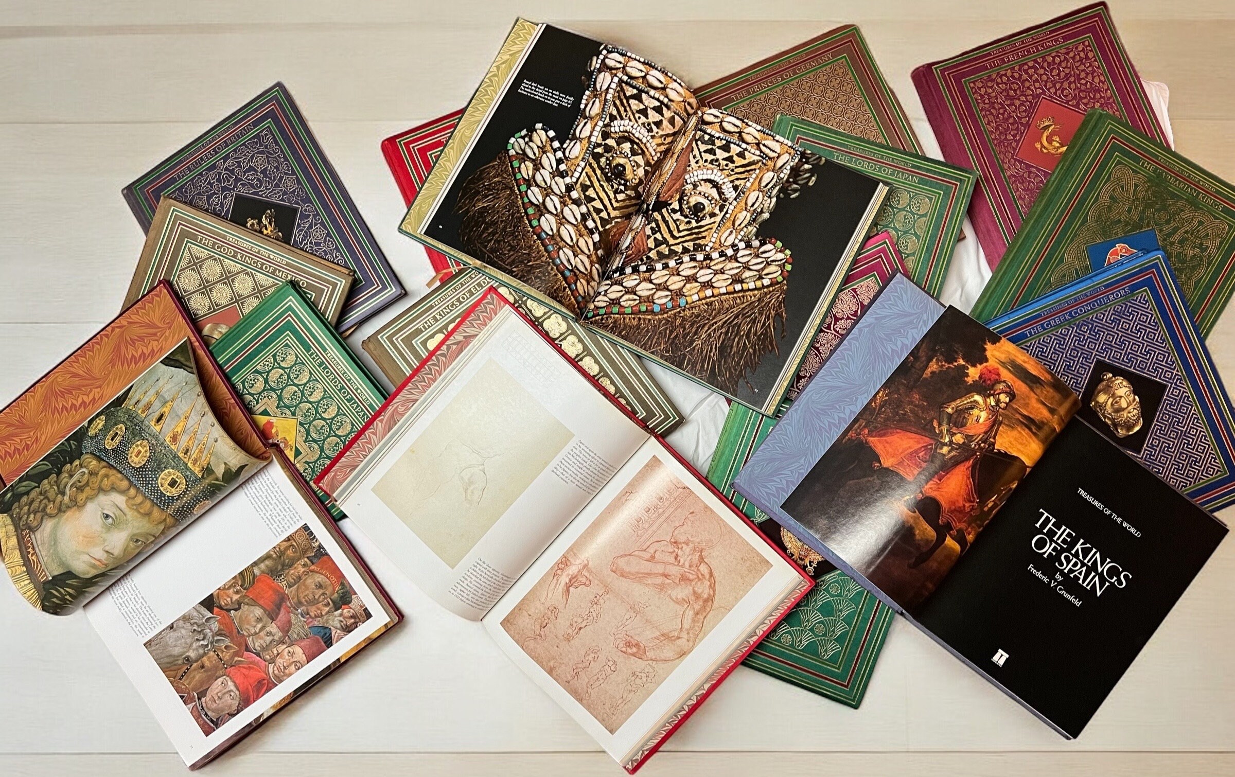 Treasures of the World Art Book, Gilt-edged Vintage Library Decor - Etsy