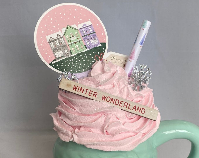 Faux Mug Topper, Faux Whip Cream, Whipped Topper, Tiered Tray, Coffee ...