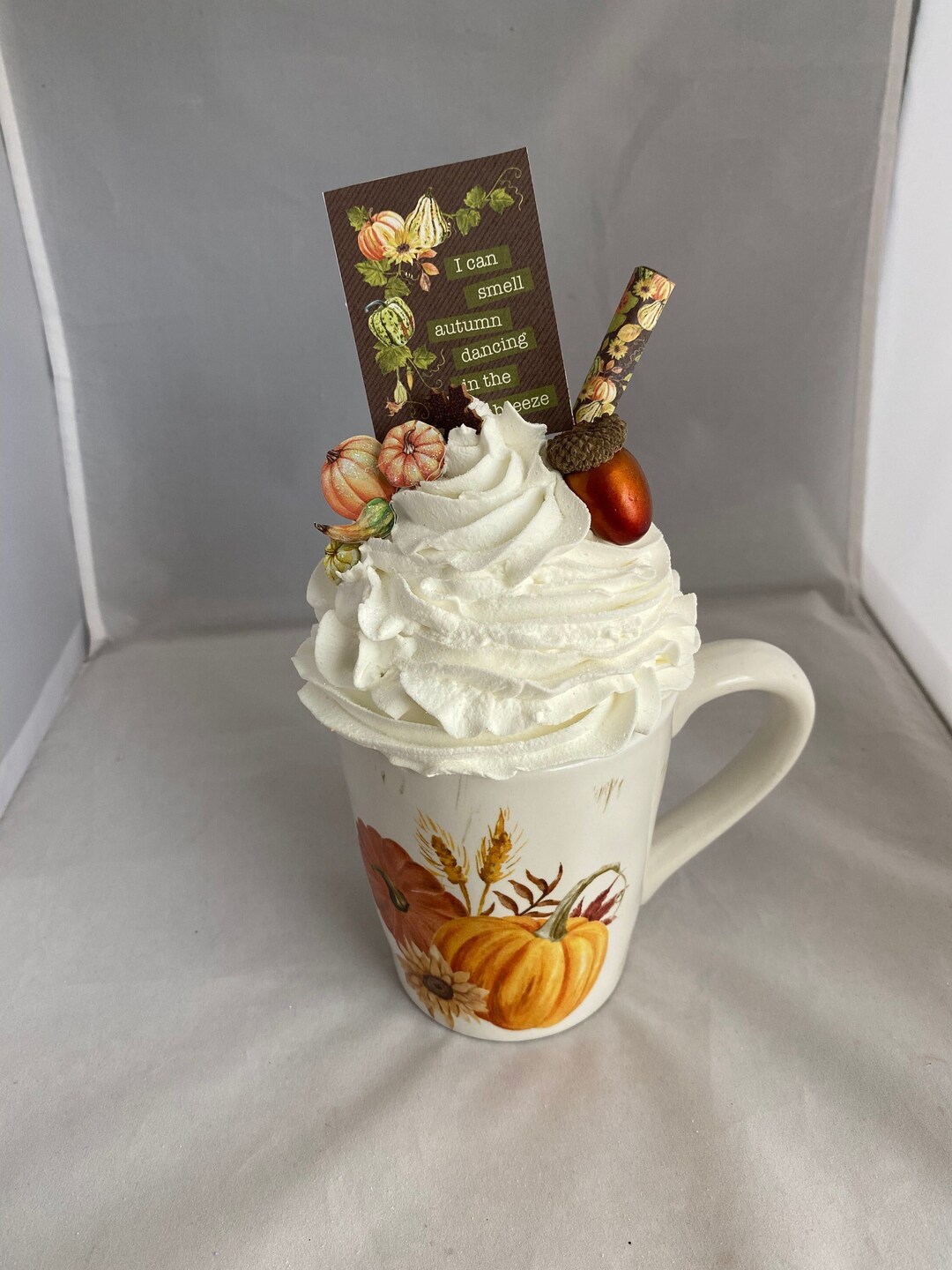 Faux Mug Topper, Faux Whip Cream, Whipped Topper, Autumn, Fall ...