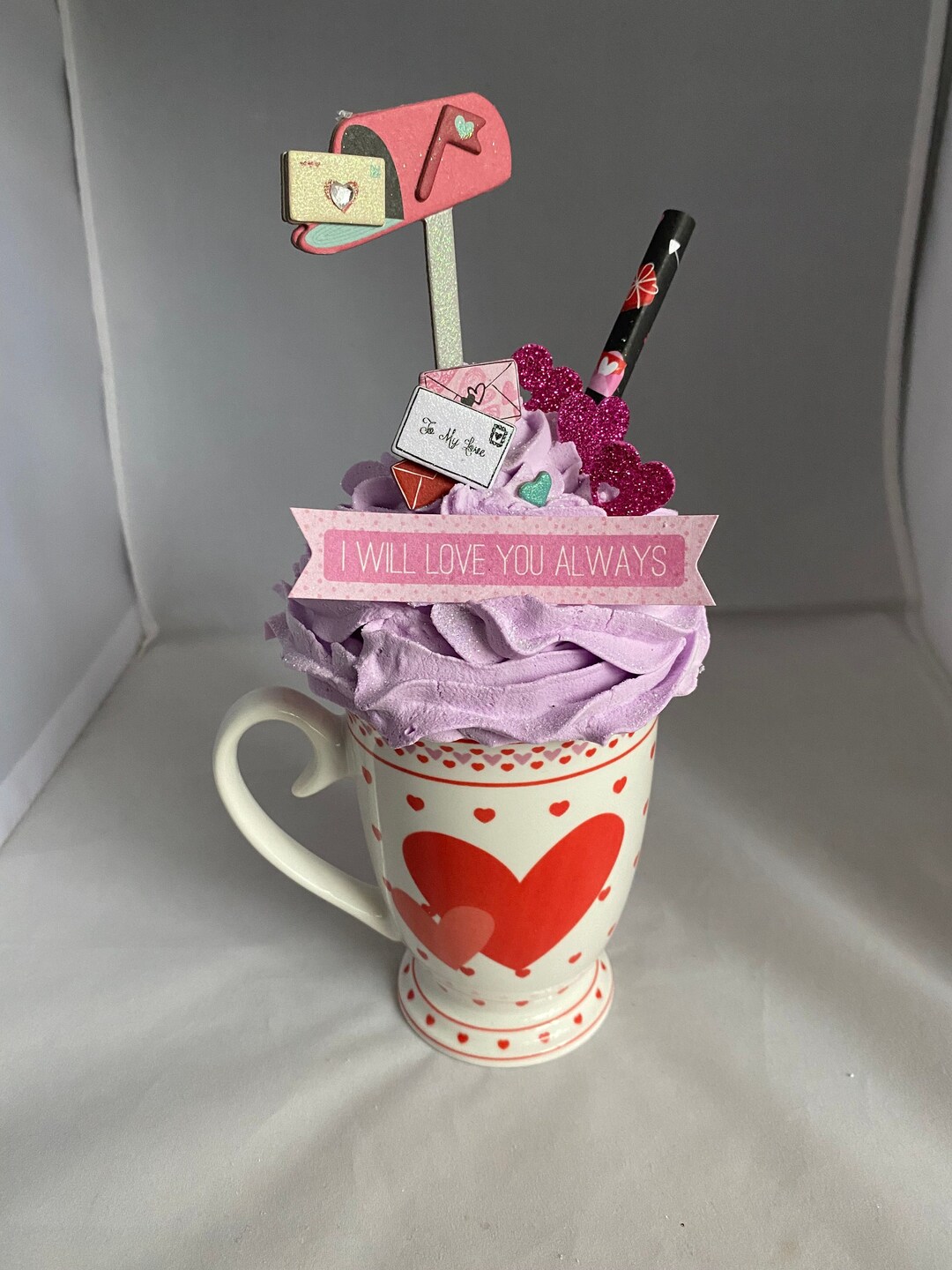 Faux Mug Topper Faux Whip Cream Whipped Topper Valentines - Etsy