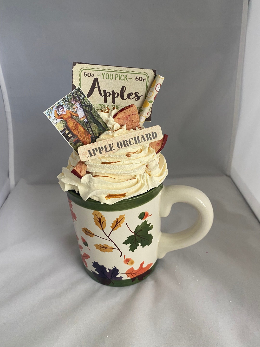 Faux Mug Topper Faux Whip Cream Whipped Topper Autumn - Etsy