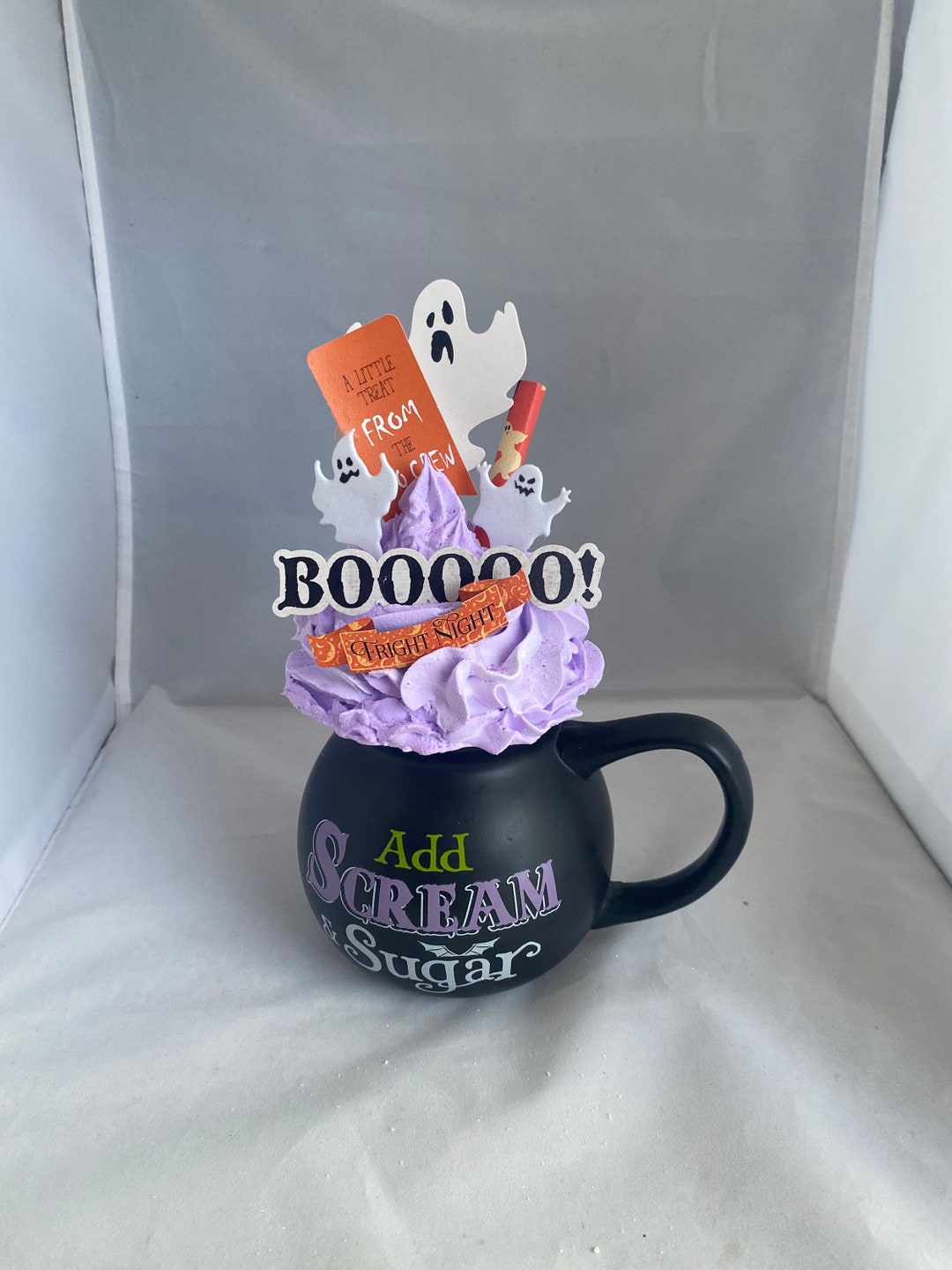 Faux Mug Topper, Faux Whip Cream, Whipped Topper, Halloween, Tiered ...