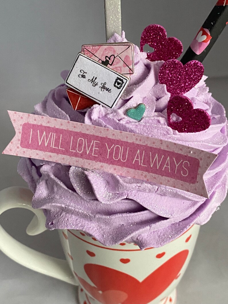 Faux Mug Topper Faux Whip Cream Whipped Topper Valentines - Etsy
