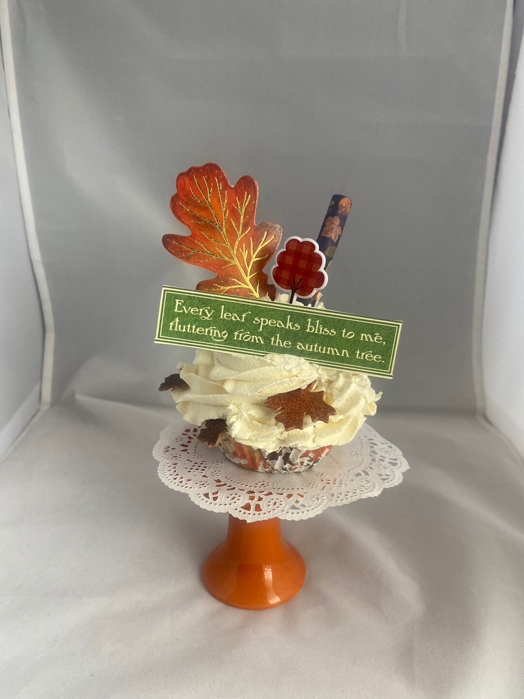 Faux Cupcake, Fake Cupcake, Fake Bake, Fake Whip Cream, Autumn, Tiered ...