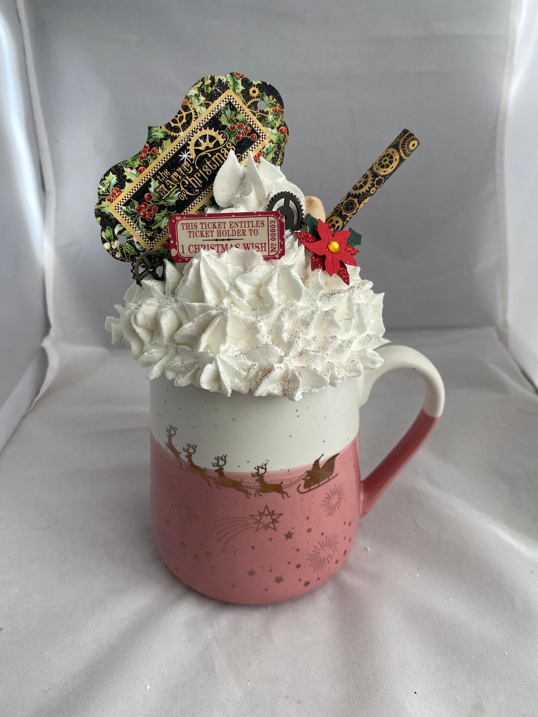 Faux Mug Topper Faux Whip Cream Whipped Topper Tiered Tray - Etsy