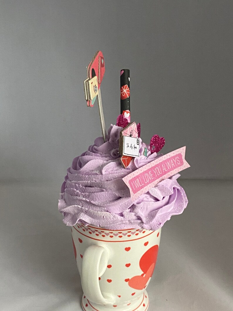 Faux Mug Topper Faux Whip Cream Whipped Topper Valentines - Etsy