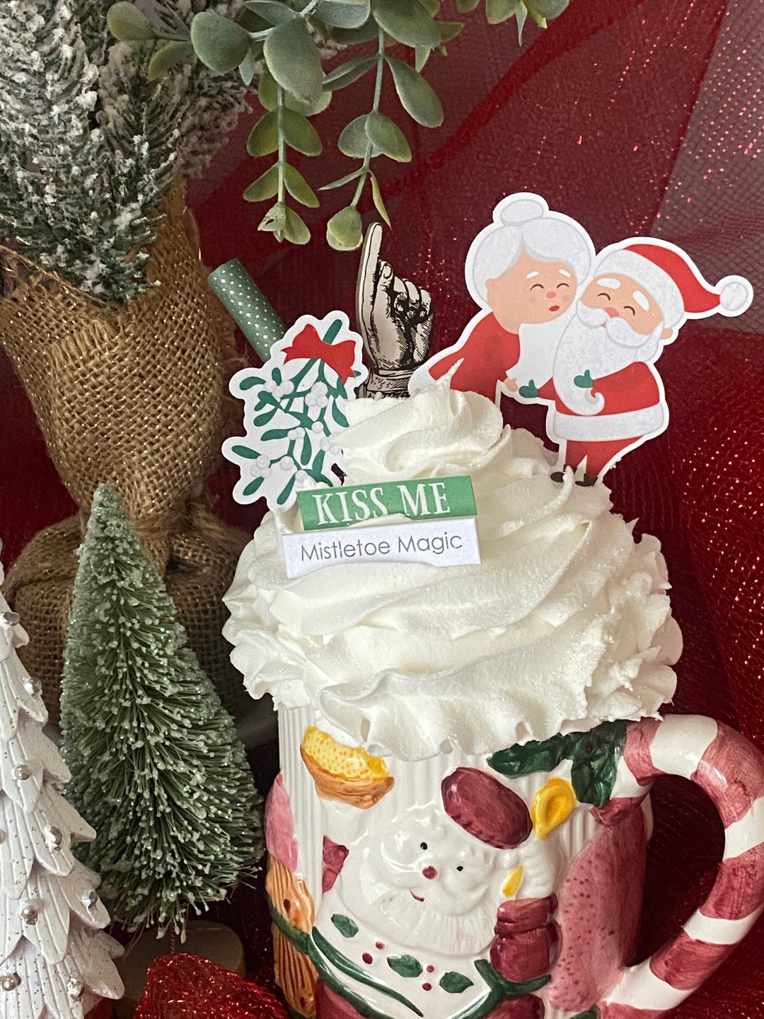 Mug Topper/ Fake Whipped Cream/ Whip Topping/ Fake Bake/ Tiered Tray/ 2 ...