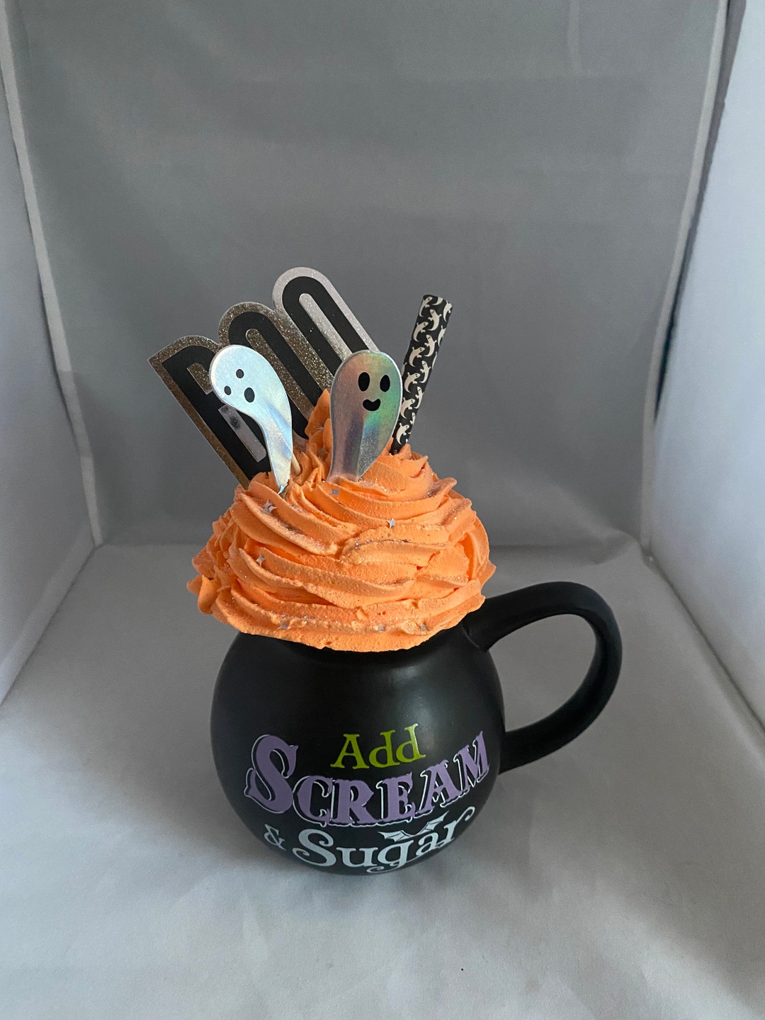Faux Mug Topper Faux Whip Cream Whipped Topper Halloween - Etsy