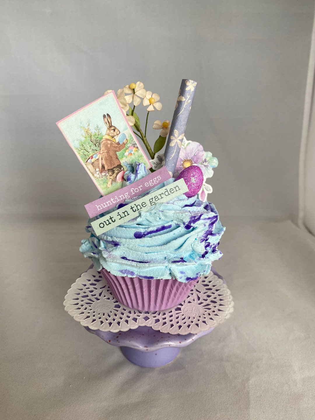 Faux Cupcake, Fake Cupcake, Fake Bake, Fake Whip Cream, Easter, Decor ...