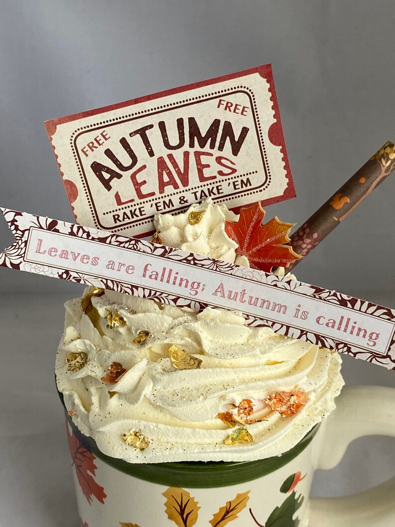 Faux Mug Topper Faux Whip Cream Whipped Topper Autumn - Etsy