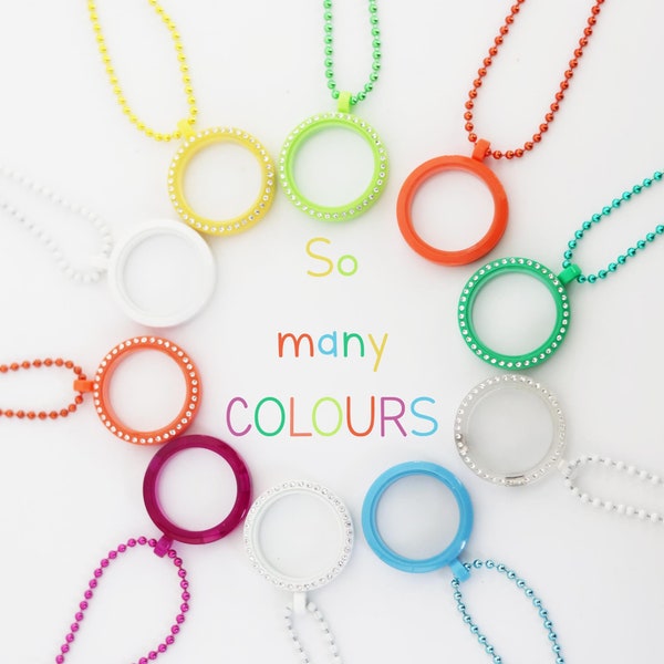 Round Floating Locket - Etsy