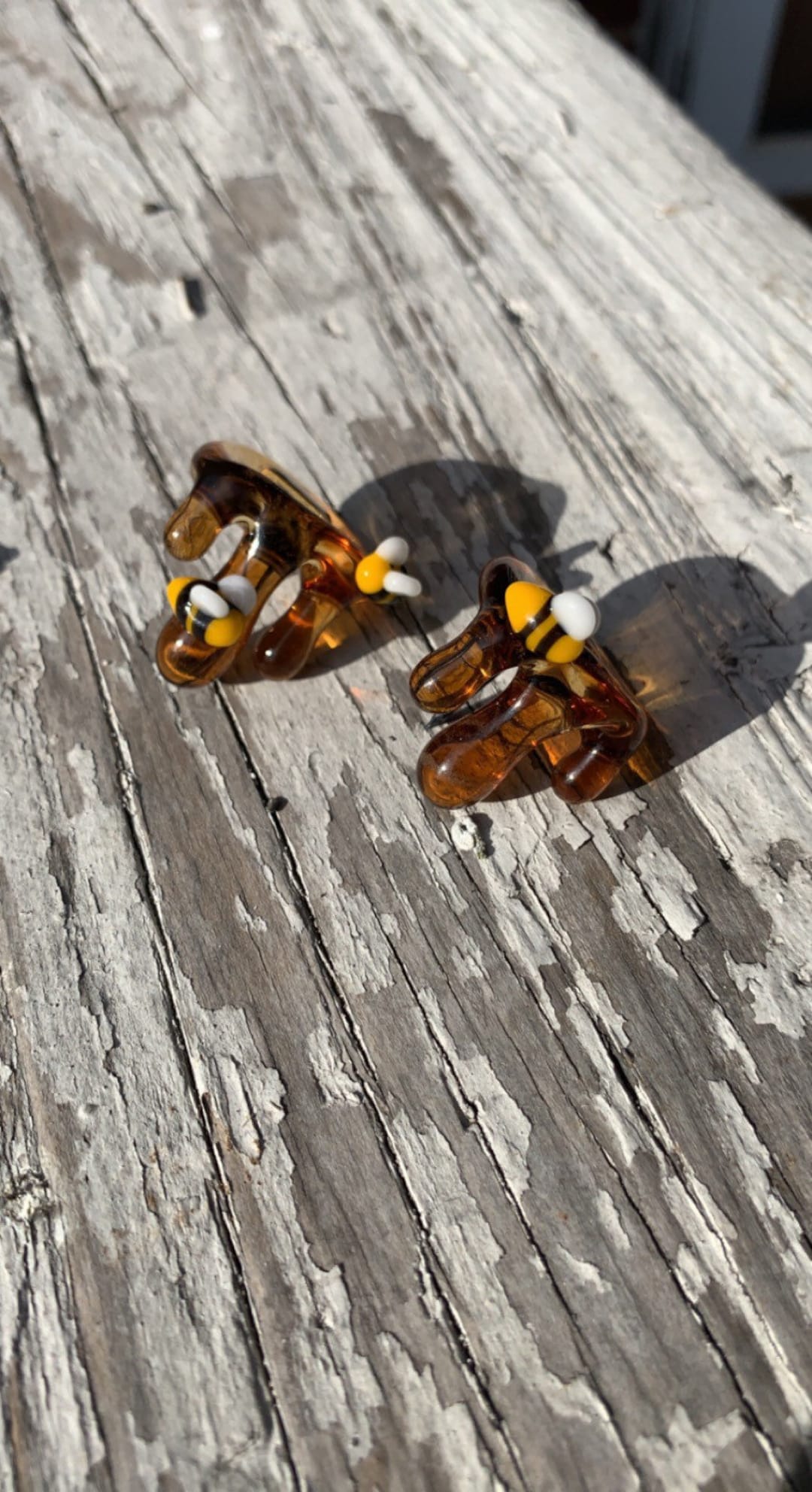 Glass Hat Pin Honey Drippy Bee Made to Order - Etsy
