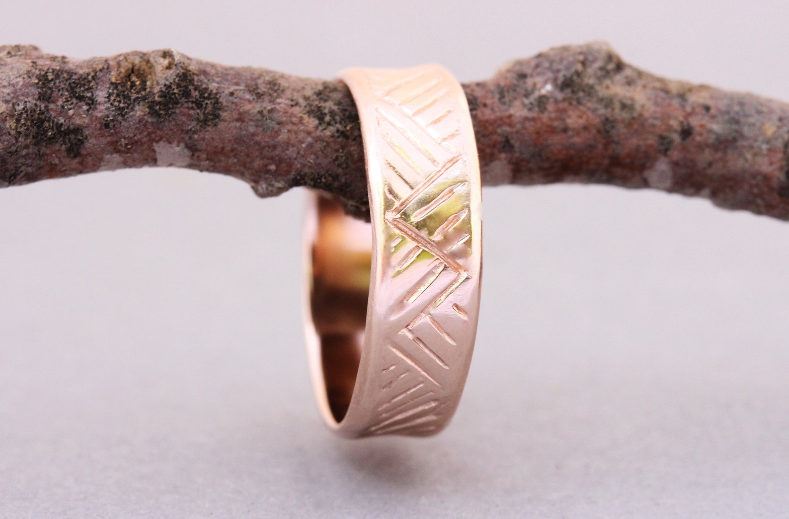 Rose Gold Wedding Ring Men's Wedding Ring Man Gold Ring - Etsy