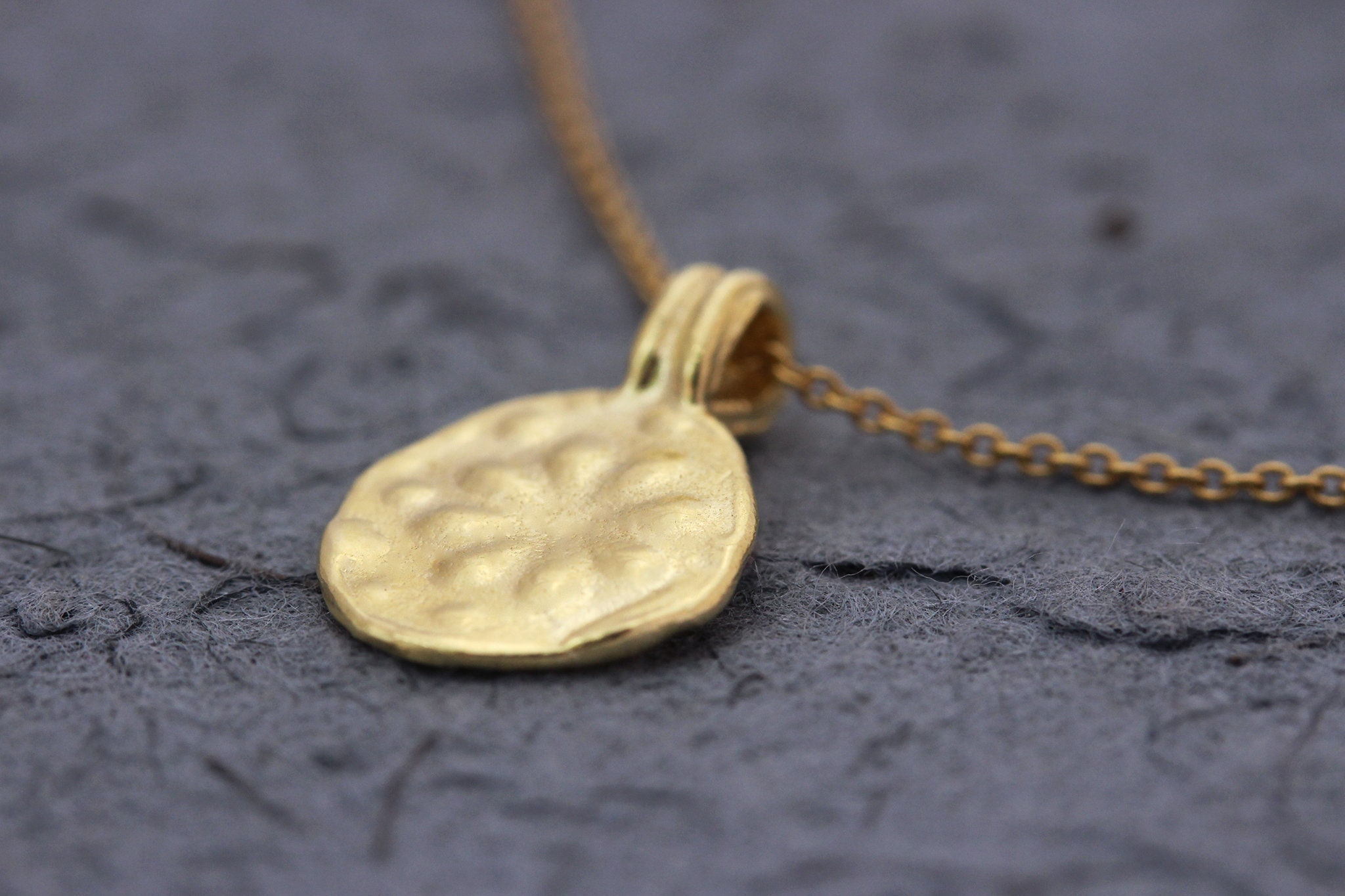 Solid Gold Necklace Gold Pendant Necklace 14k Gold Necklace | Etsy