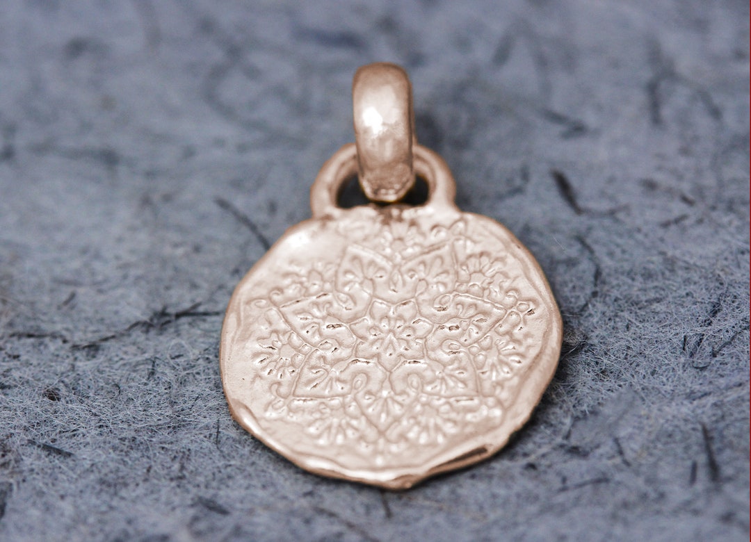 Rose Gold Pendant, 14k Gold Pendant, Gold Mandala Pendant, 18k Gold ...