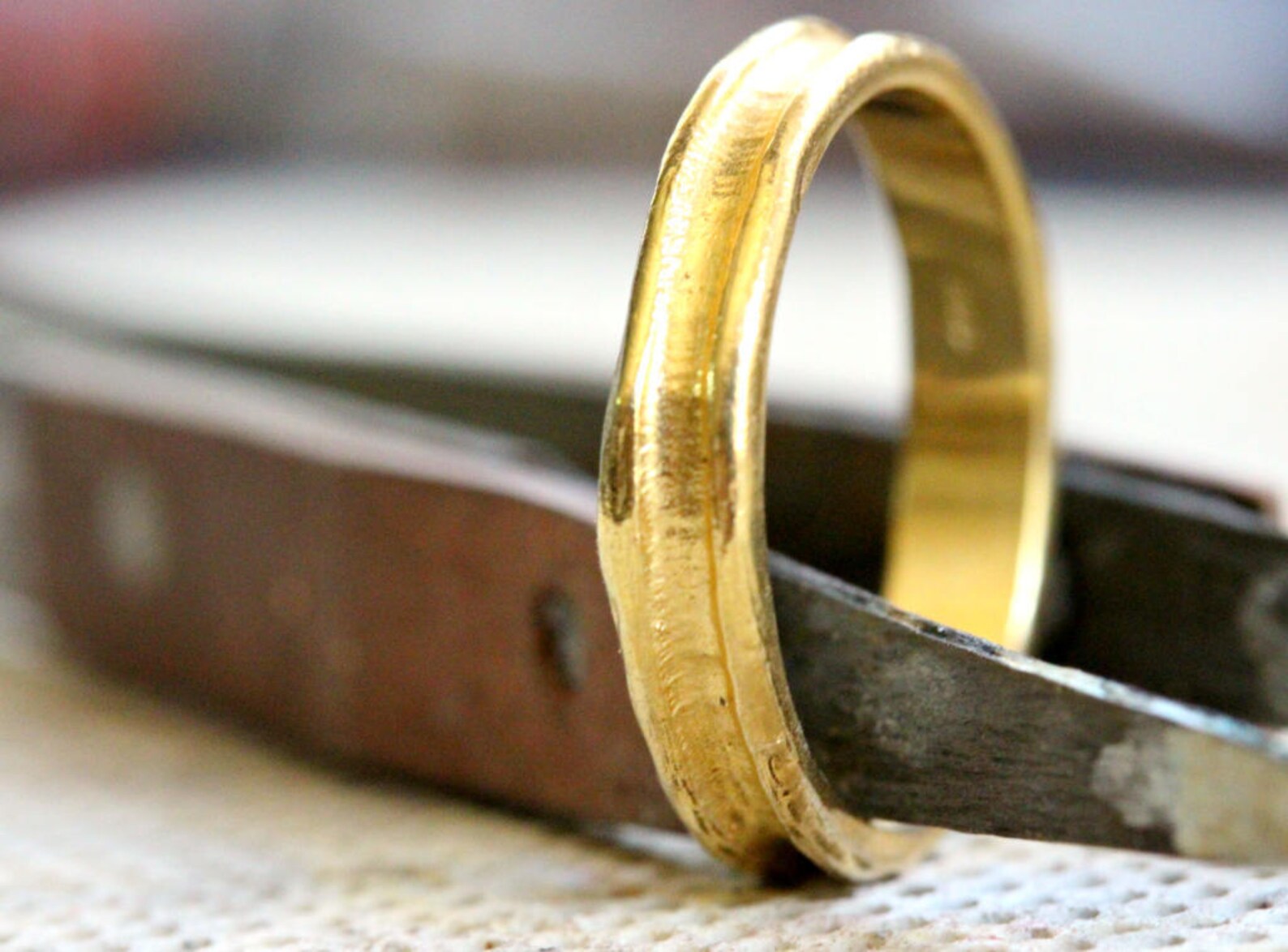 Wedding Band Men Wedding Ring Men Rustic Wedding Band | Etsy