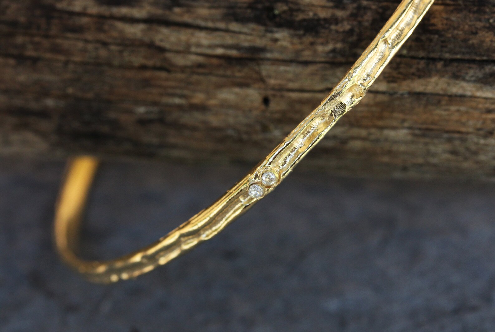 Gold Bracelet Set 14k Gold Bangles Diamond Bracelet Solid - Etsy