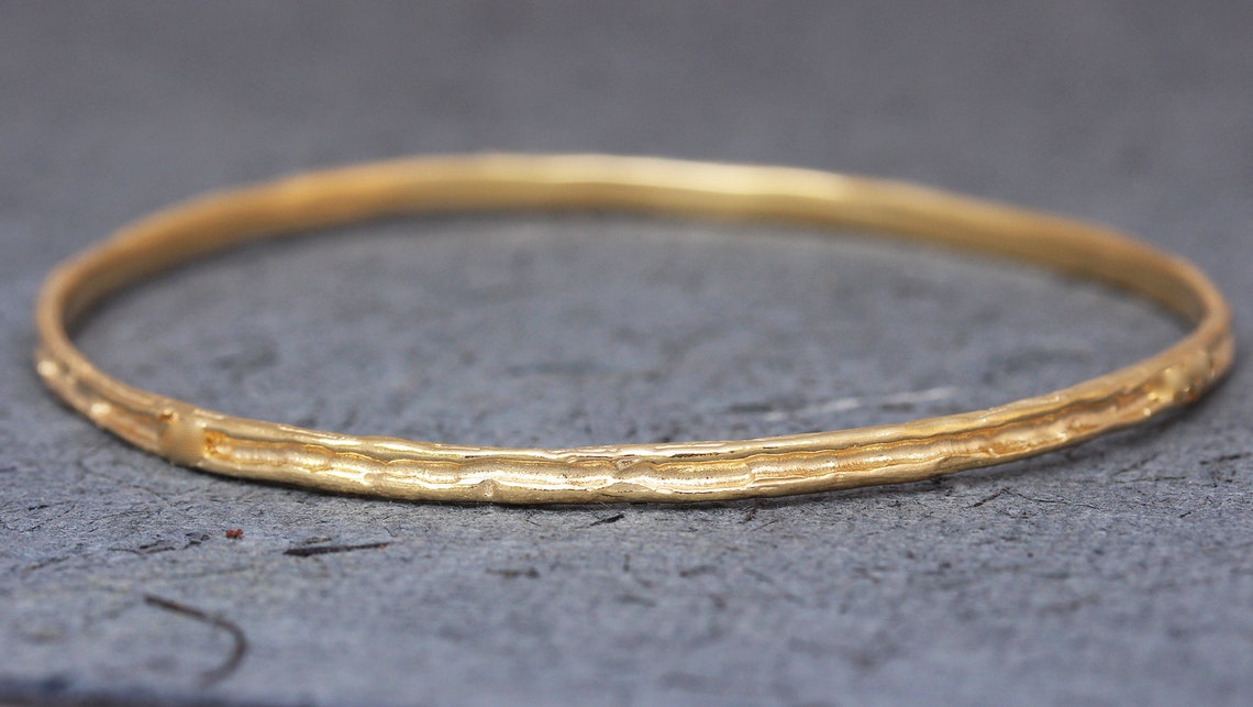 Solid Gold Bangle, Gold Bracelet, Women's Bracelet, Gold Bangle ...