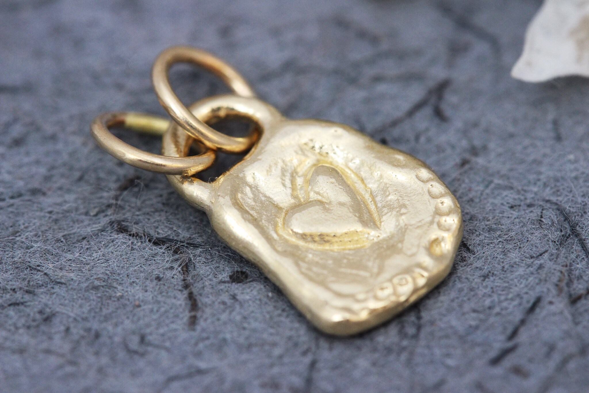 Gold Heart Pendant Solid Gold Pendant 14k Gold Pendant | Etsy