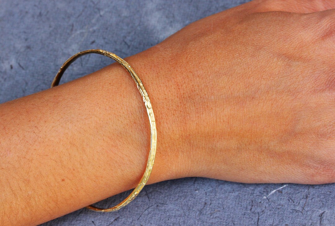 Solid Gold Bangle, Gold Bracelet, Women's Bracelet, Gold Bangle ...