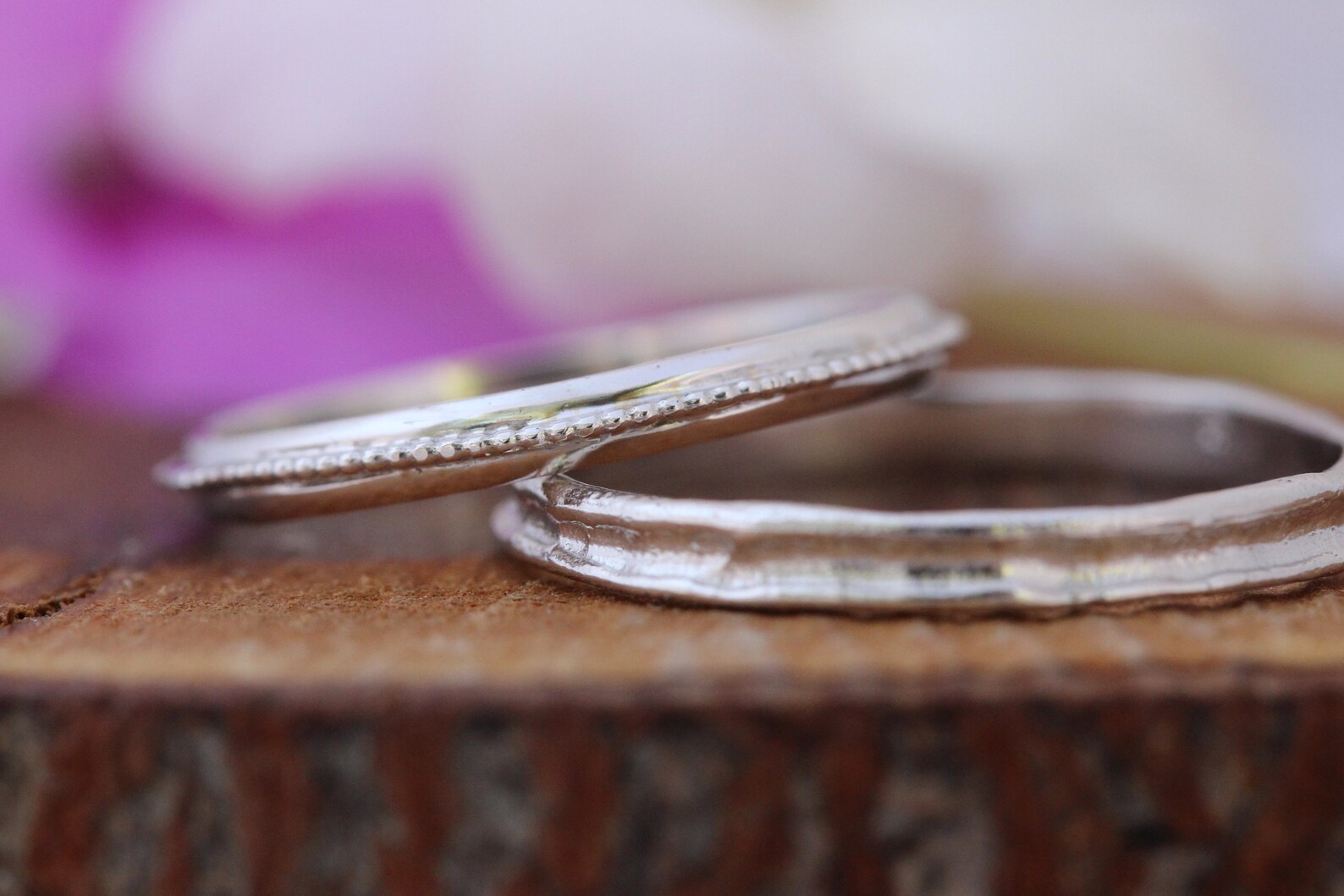 Wedding Band Set White Gold Wedding Rings 14k Wedding Ring - Etsy