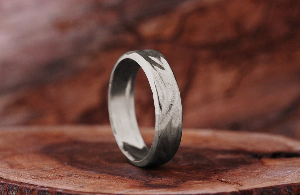 Men's Wedding Ring Wedding band Sterling Silver Ring | Etsy