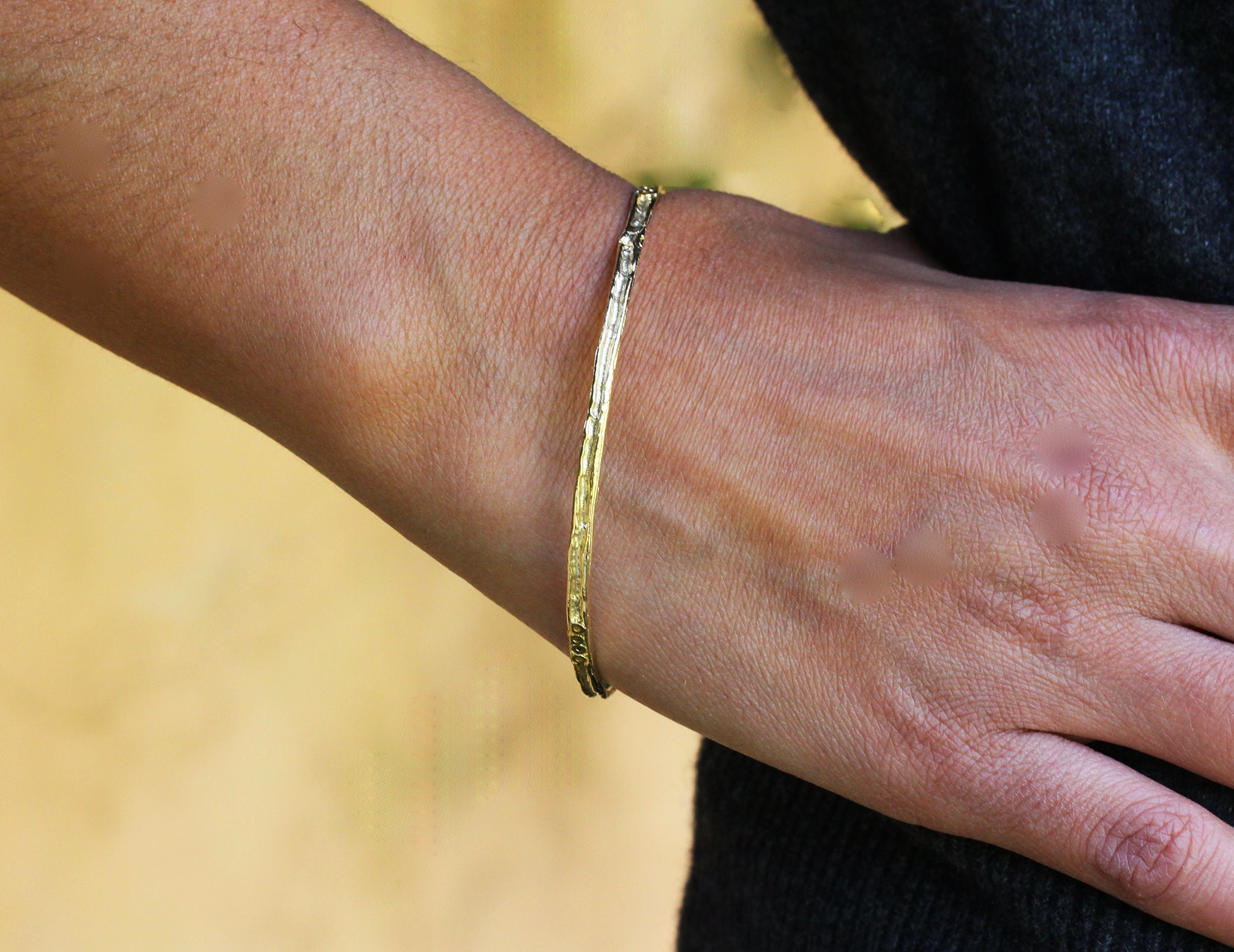 Solid Gold Bangle, Gold Bracelet, Women's Bracelet, Gold Bangle ...