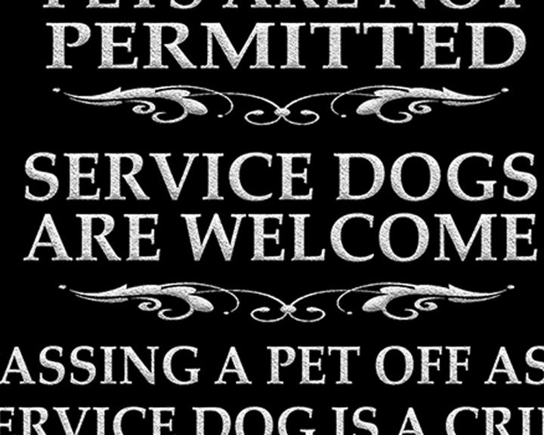 Service Dog Welcome Sign for your business ready to hang. | Etsy