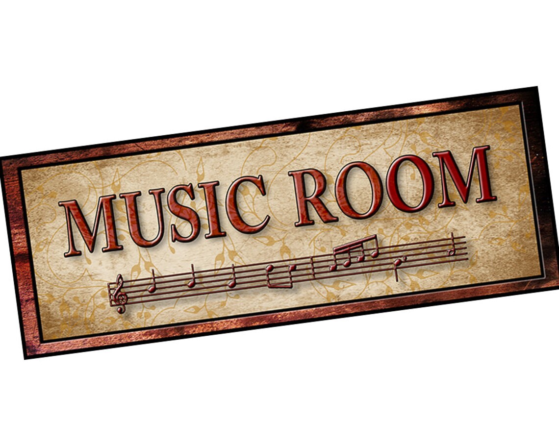 Music Room Sign Fine Art Decor For Your Home school Hotel or | Etsy