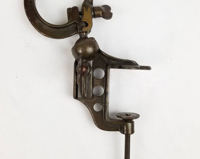Antique Sewing Bird Eating Fish Cast Iron Clamp Victorian Vintage Old ...