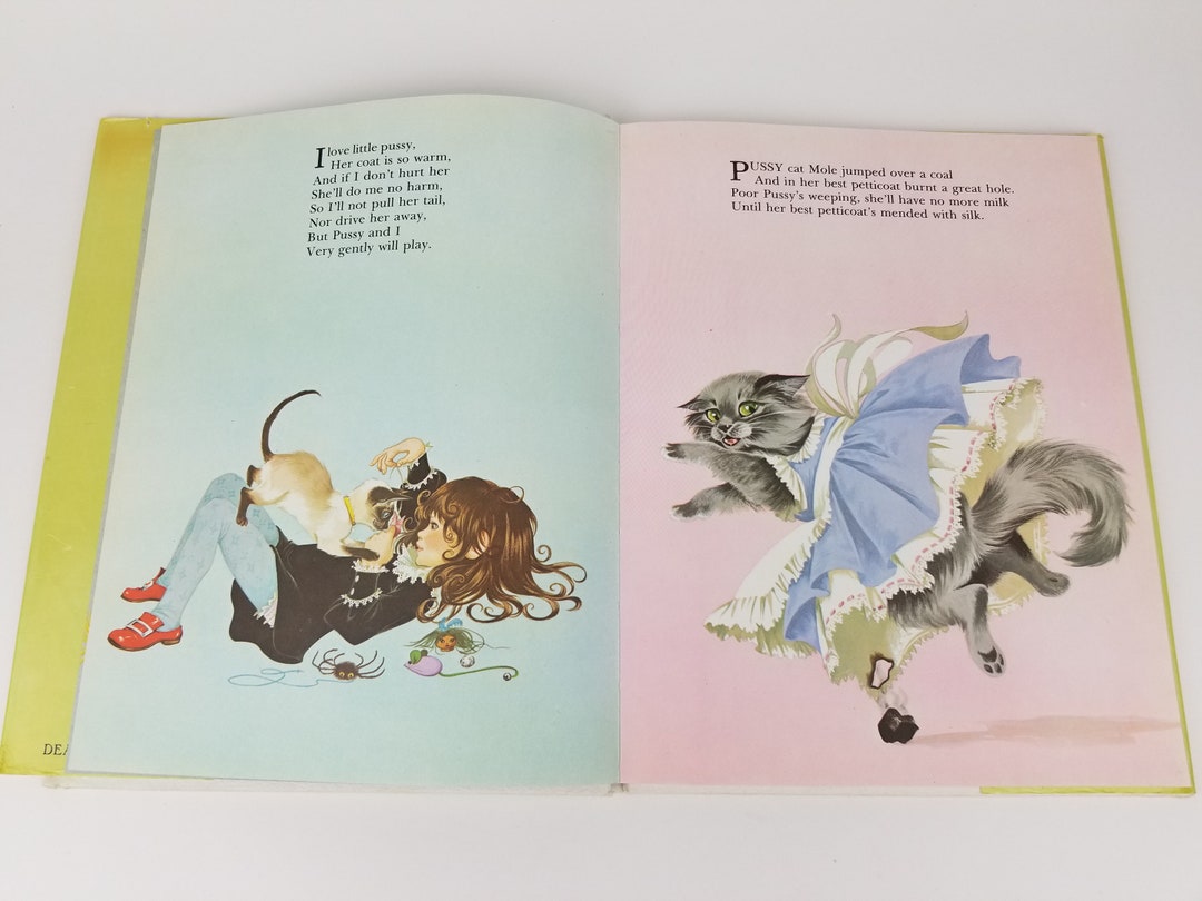 1970s Illustrated British Story Book Nursery Rhymes Puppy and Kitty ...