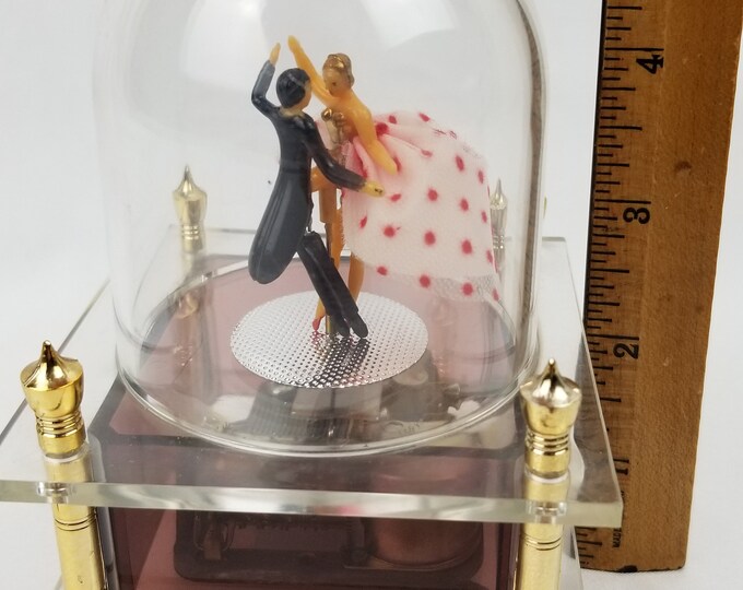 Vintage Dancing Ballerina Music Box Animatronic Spinning Wedding Couple ...