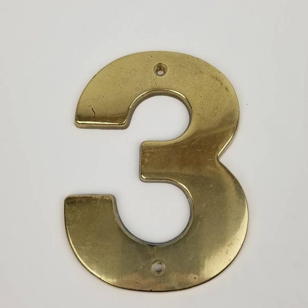Brass House Numbers 3 Inch - Etsy