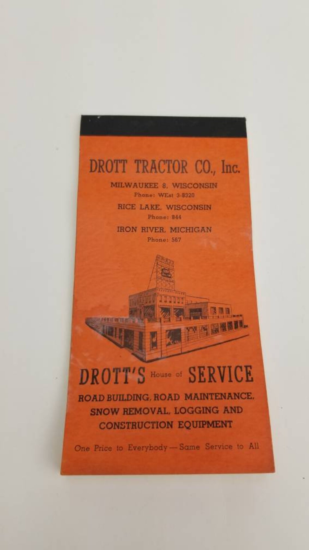 Drott Tractor Allis Chalmers Notepad of Paper 1950s Farmer Farming ...