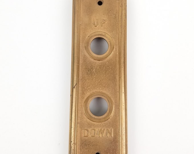 Antique Bronze Otis Elevator Lobby Door Control Call Button Panel Plate ...