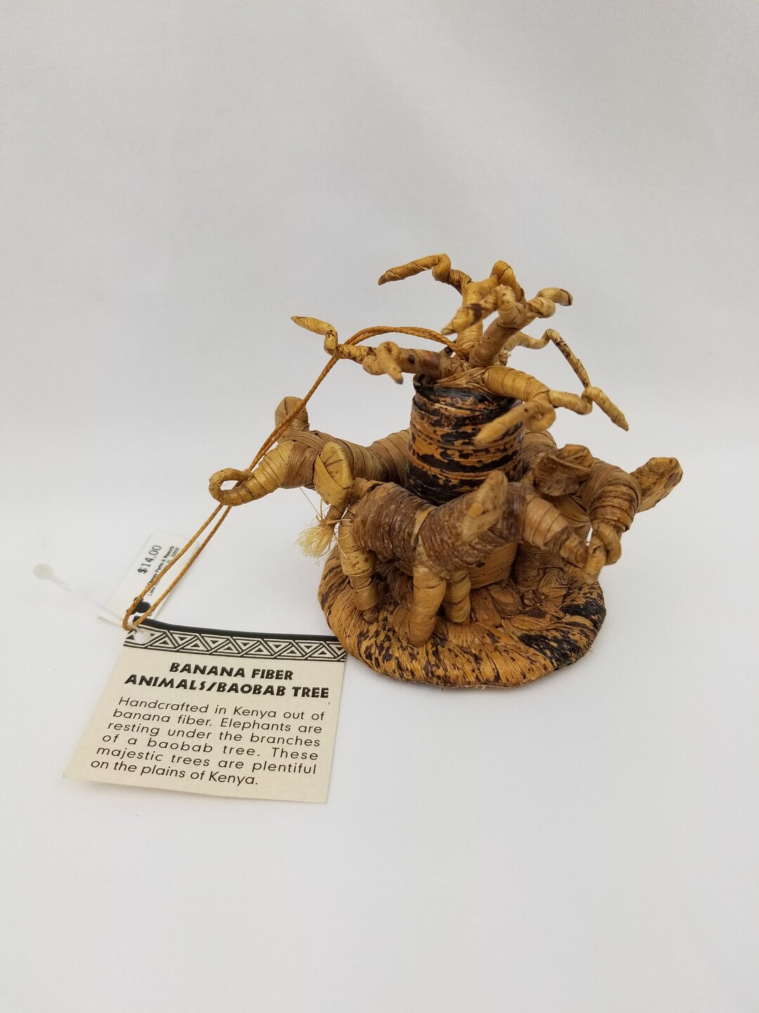 Disney Baobab Tree Elephant Ornament Tree of Life Trunk up Miniature ...