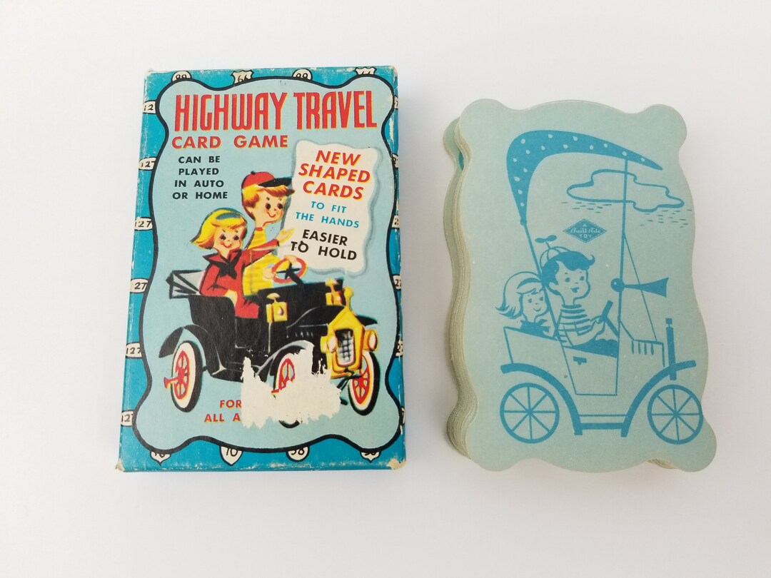 Vintage 1950s Road Hog Highway Travel Card Game Midcentury Car Trip - Etsy