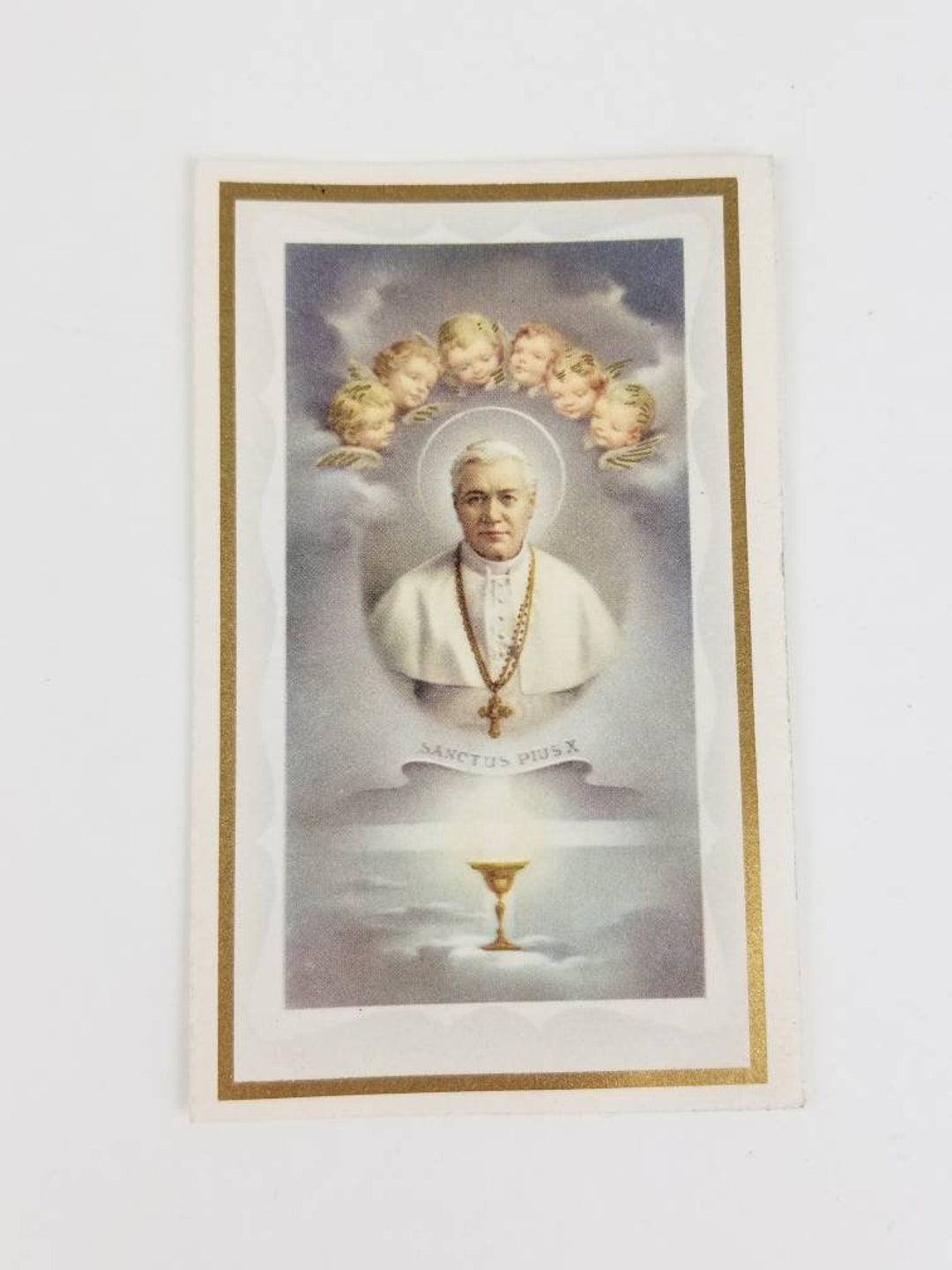 Pope Saint Pius X Prayer Card 1954 Daily Communion Chicago - Etsy
