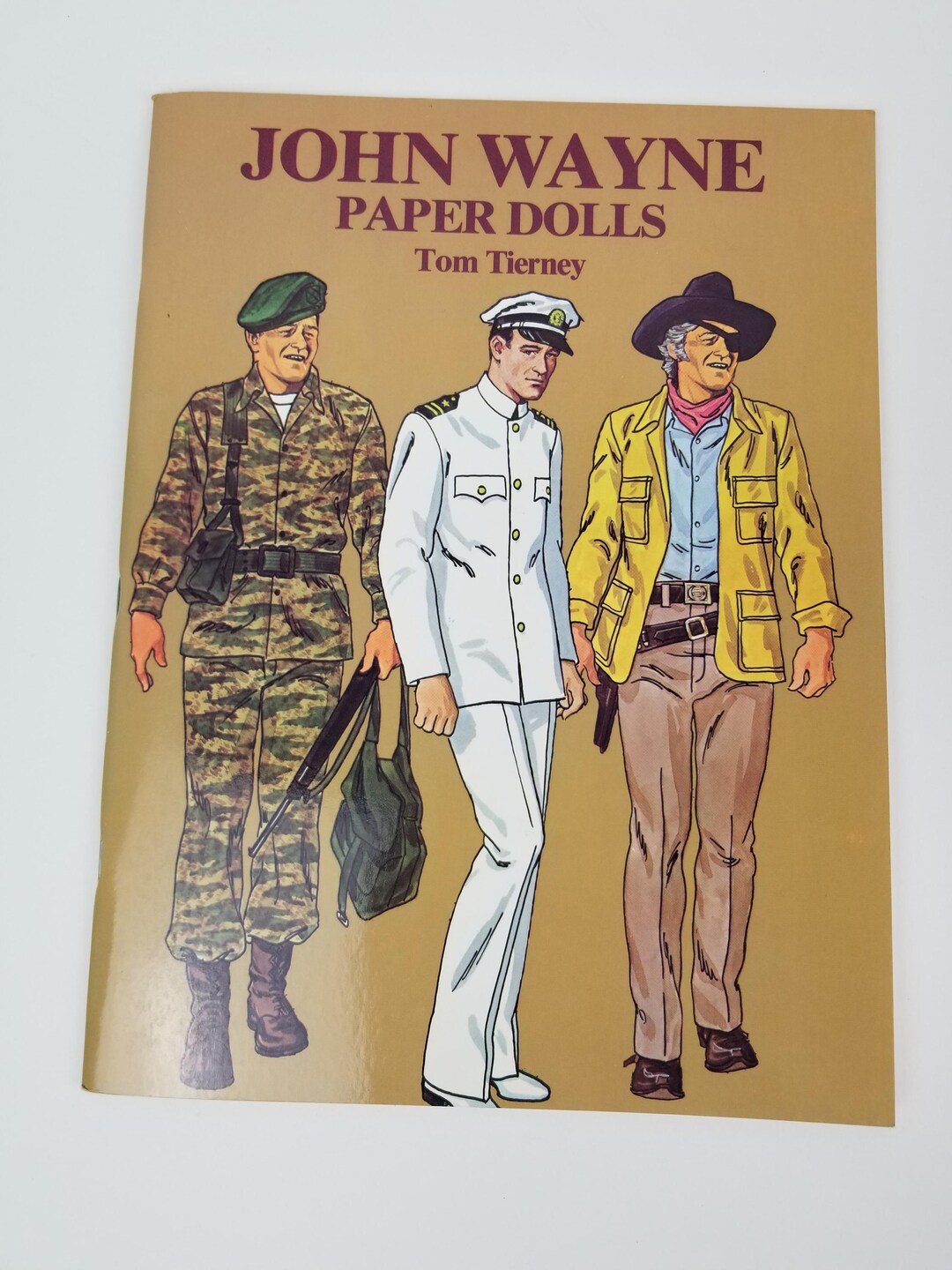 1981 John Wayne Paper Dolls by Tom Tierney Uncut Wild West Cowboy Actor ...