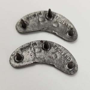 Pair of Vintage Shoe Heel Plate Metal Star Brand Made in England Tack ...