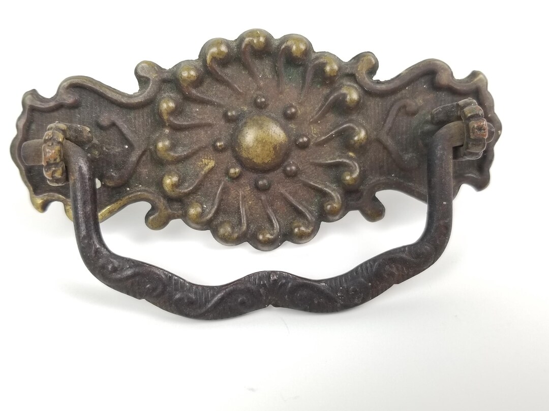 Vintage Drawer Pull Single Victorian Tin Drawer Handle Art Nouveau ...