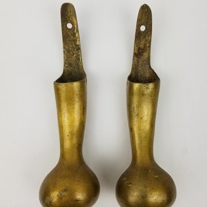 Vintage Set of 2 Horse Hames Solid Brass Ball Tip for Horse Harness ...