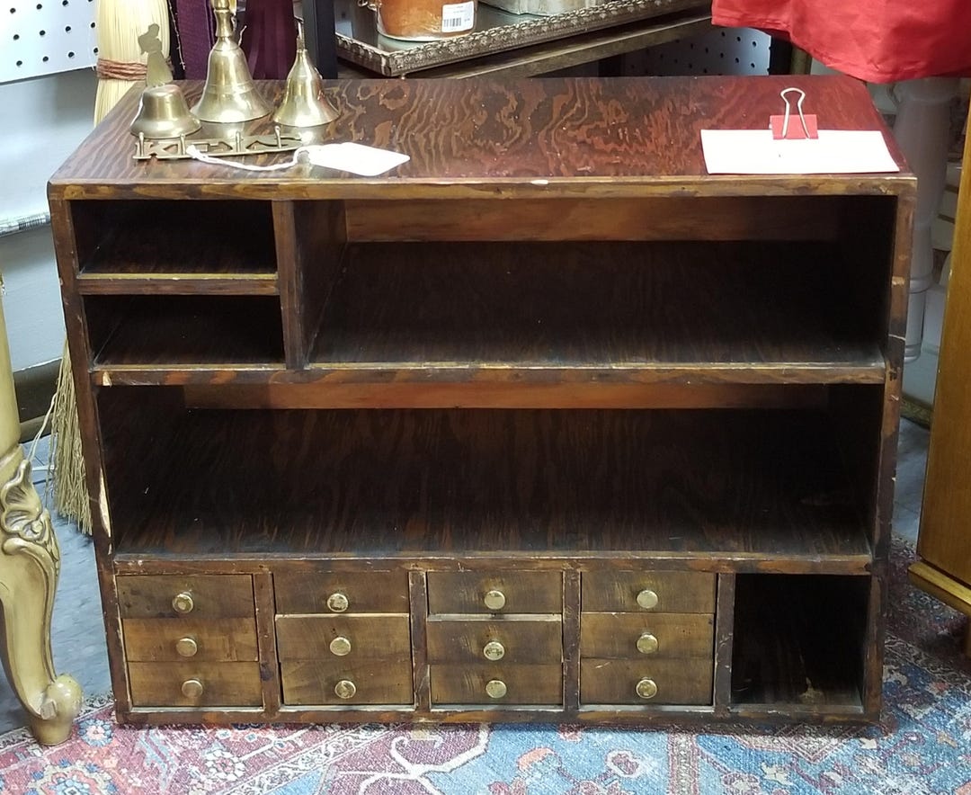 Grandpas Workbench Cubby Handmade Sort Tools Crafts Post Office Mail ...