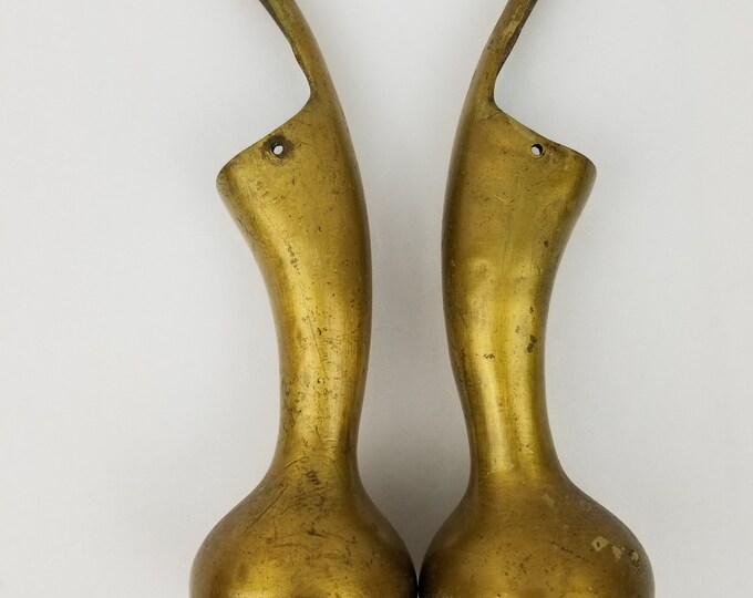 Vintage Set of 2 Horse Hames Solid Brass Ball Tip for Horse Harness ...